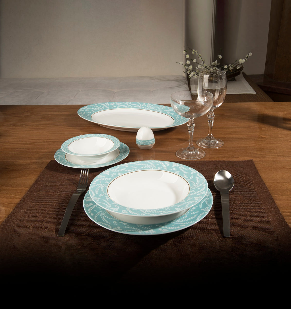 Dinner Set - Athen turquoise (28pcs) – Desire Tableware
